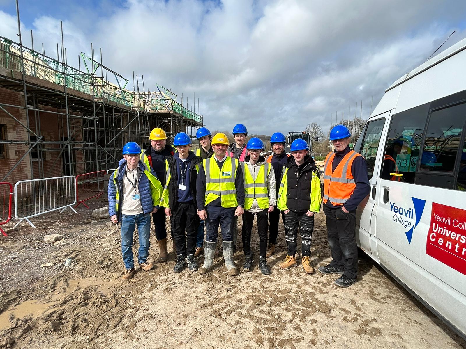 Yeovil College Carpentry Students Visit Buckland Newton Site